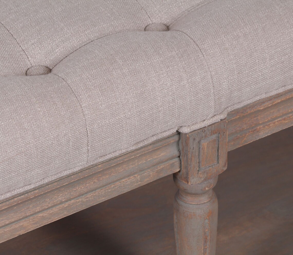 Tufted Jayson Bench With Bottom Shelf Entryway Bed Side Dining Bench - Etsy