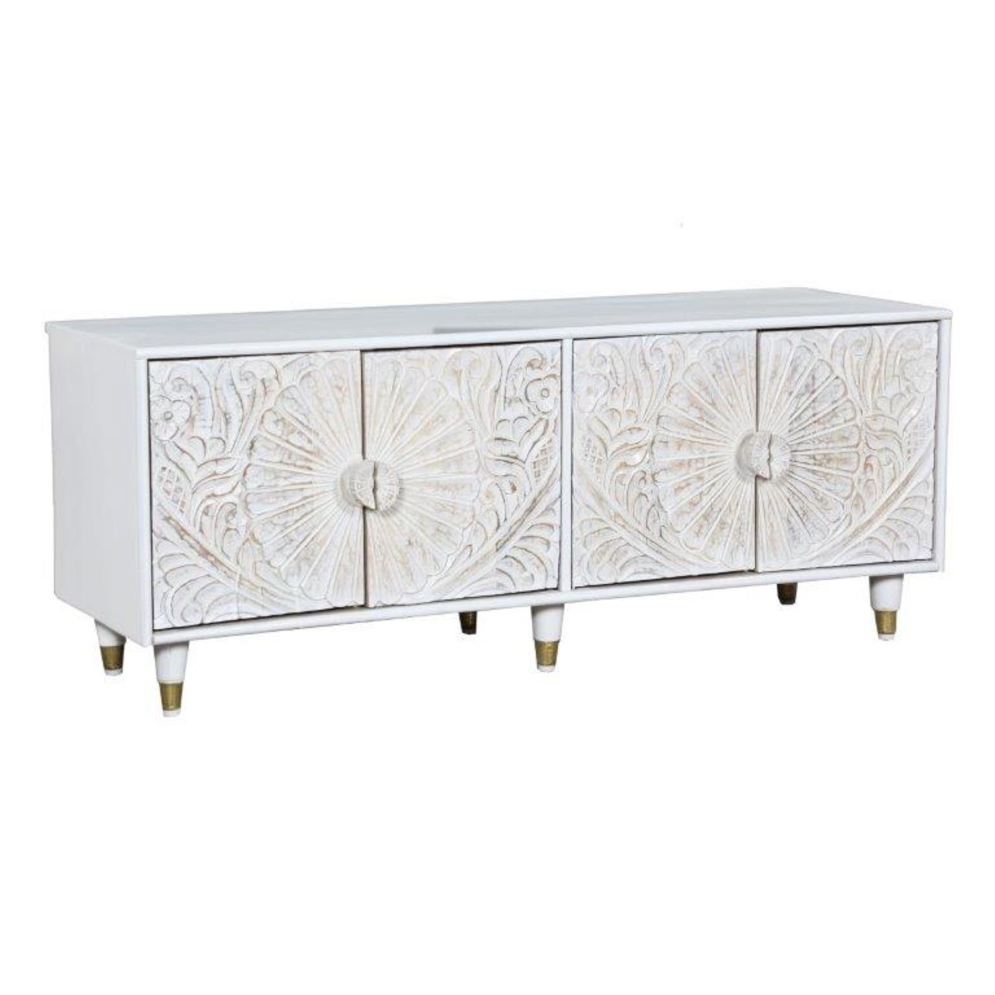 Modern Wooden Sideboard Tropical Cabinet Credenza Buffet Server Hand ...