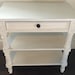 French Country White Side Table Hand-carved Floral Accent End Table ...