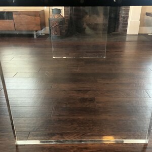 Live Edge Floating Kitchen Dining Table Modern Rectangle Solid Wood ...