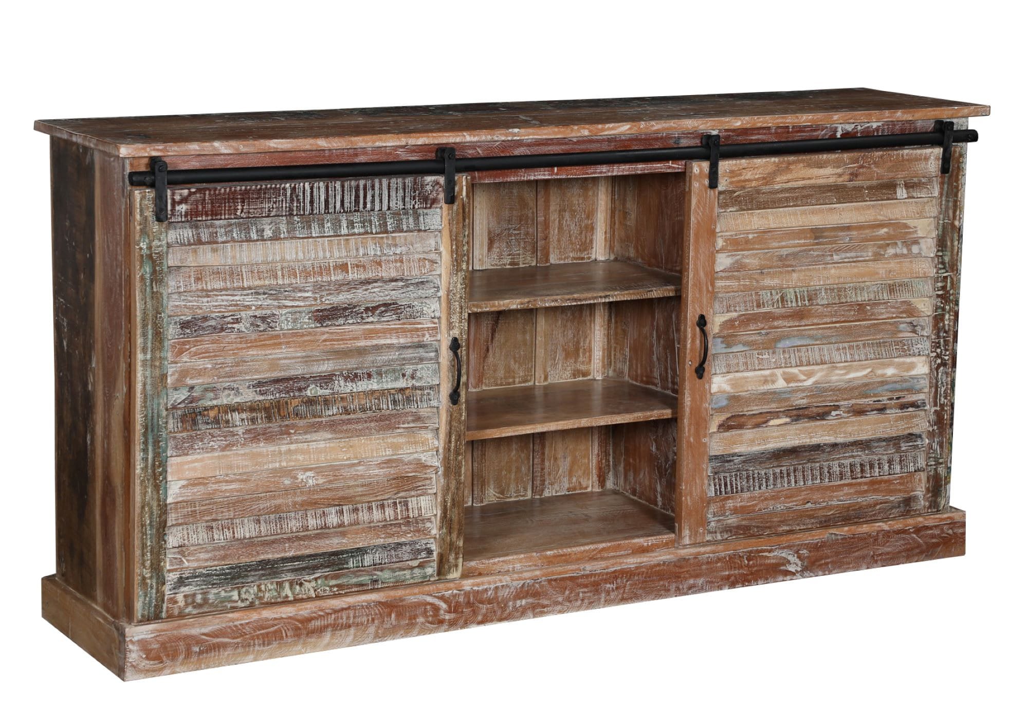 Rustic Farmhouse Sideboard With Sliding Doors - Etsy