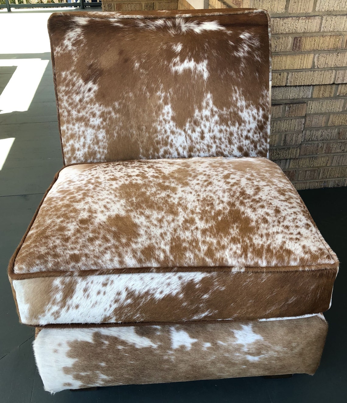 Genuine Cowhide Oversized Accent Lounge Chair - Etsy