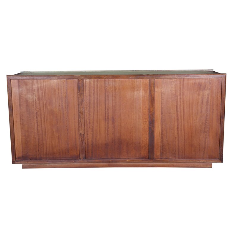 Midcentury Modern Distressed 6 Door Cathedral Sideboard Buffet Server ...