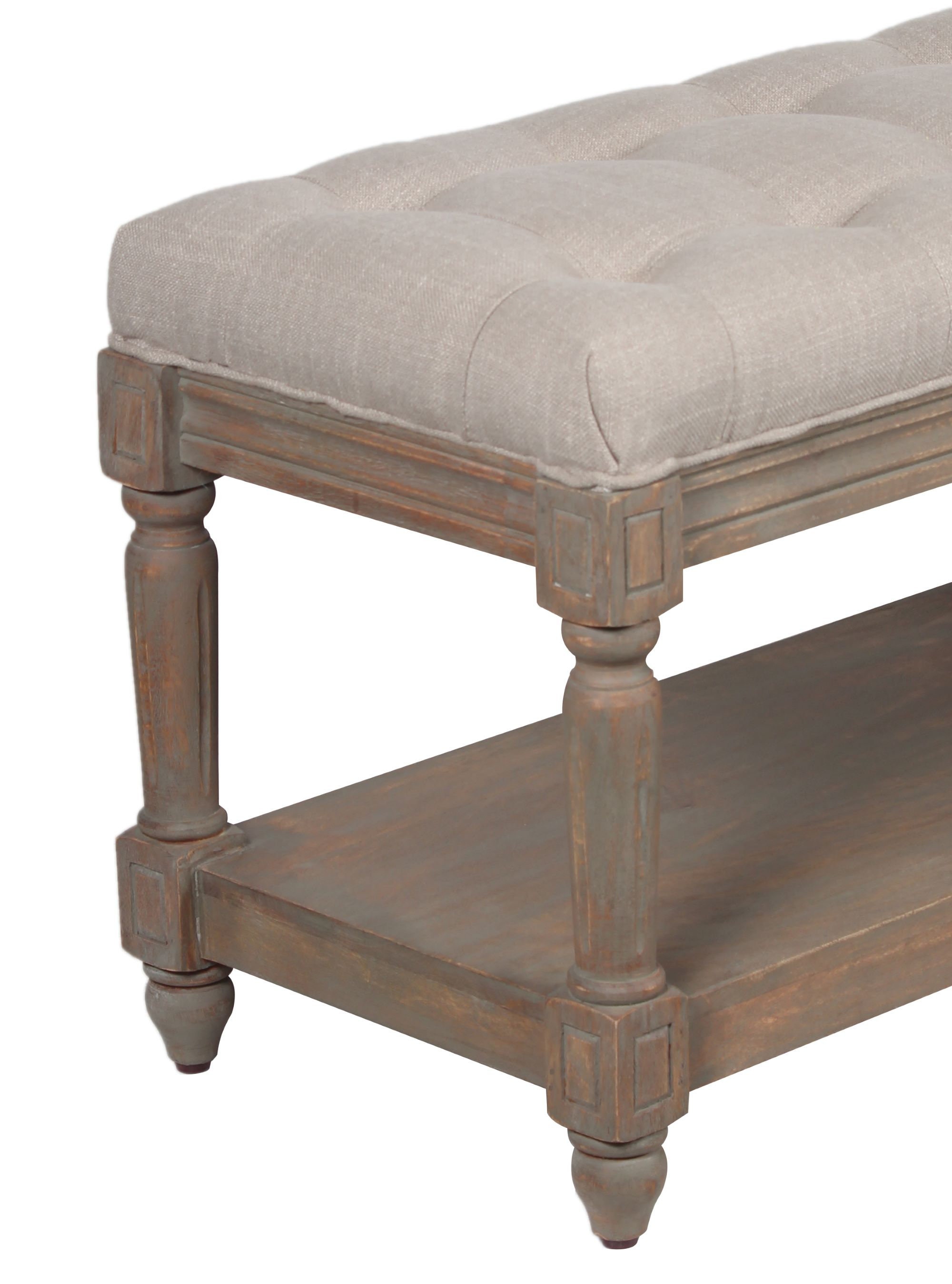 Tufted Jayson Bench With Bottom Shelf Entryway Bed Side Dining Bench - Etsy