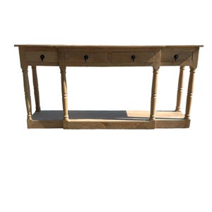 Modern 4 Drawer Console Entryway Table Open Bottom Shelf - Etsy