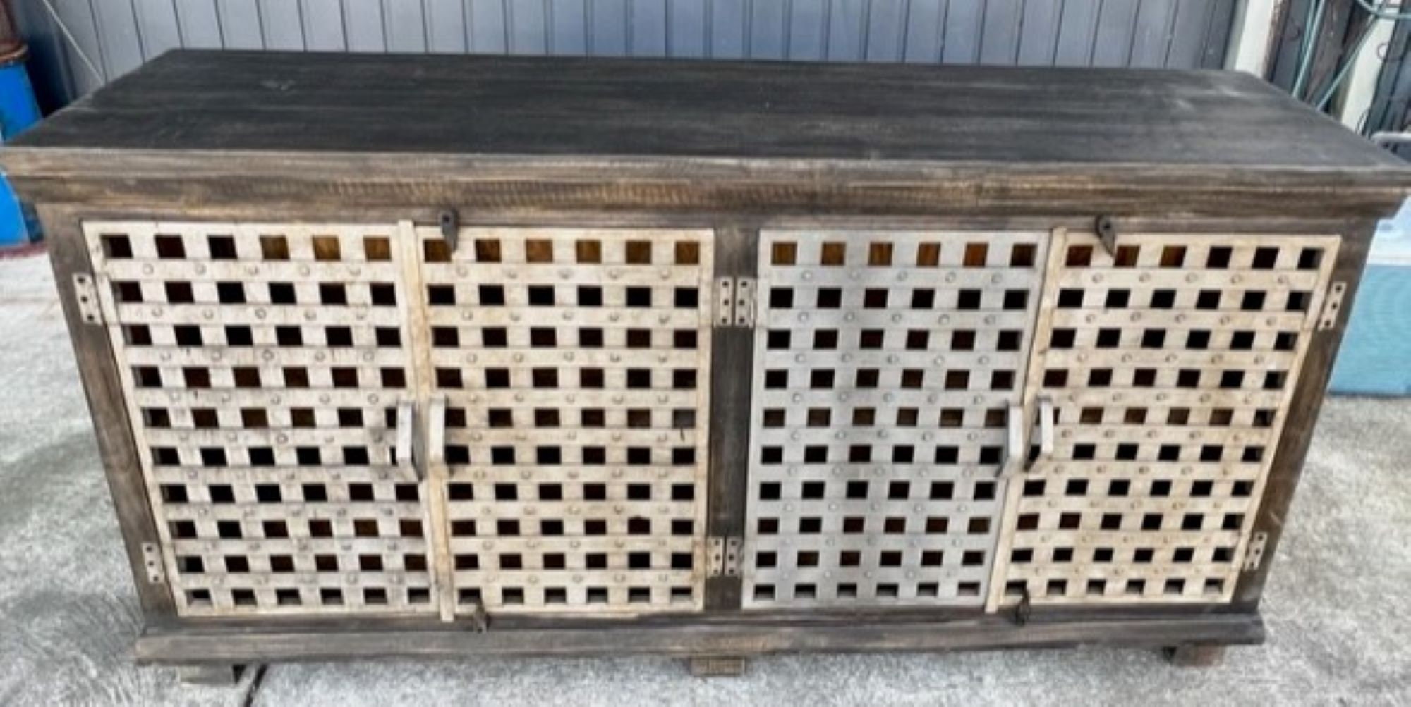 Gothic Medieval 4 Door Lattice Sideboard - Etsy