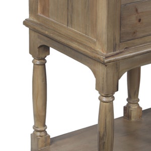 Rustic Farmhouse Open Bottom Shelf Console Table Sideboard Storage 8 ...