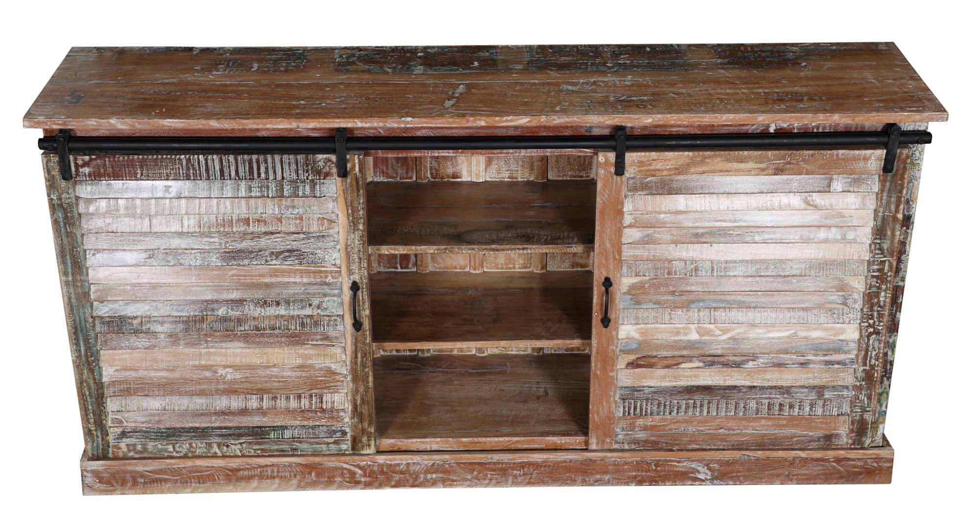 Rustic Farmhouse Sideboard With Sliding Doors - Etsy