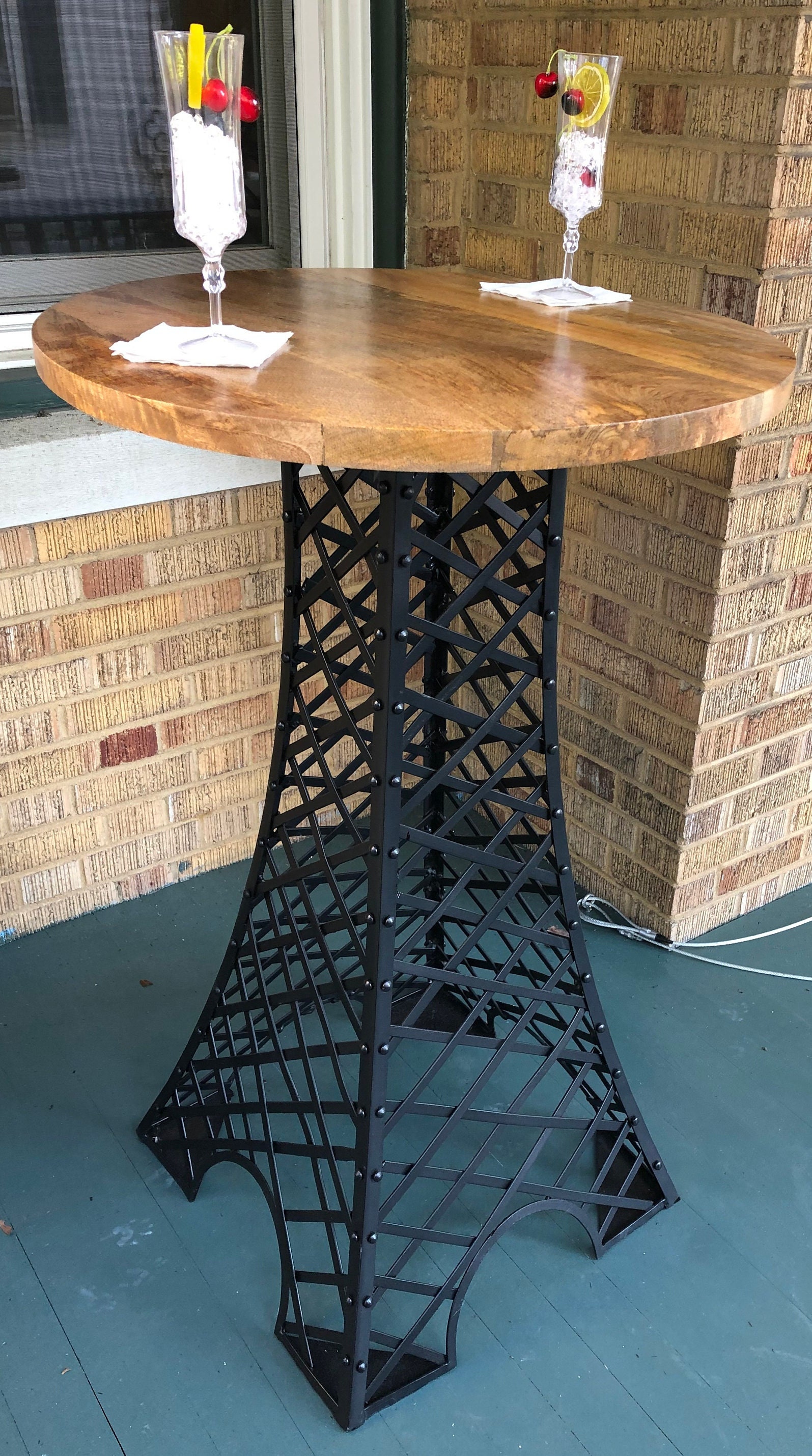 42 Tall Eiffel Tower High Top Bar Height Bistro Cocktail Pub Table - Etsy