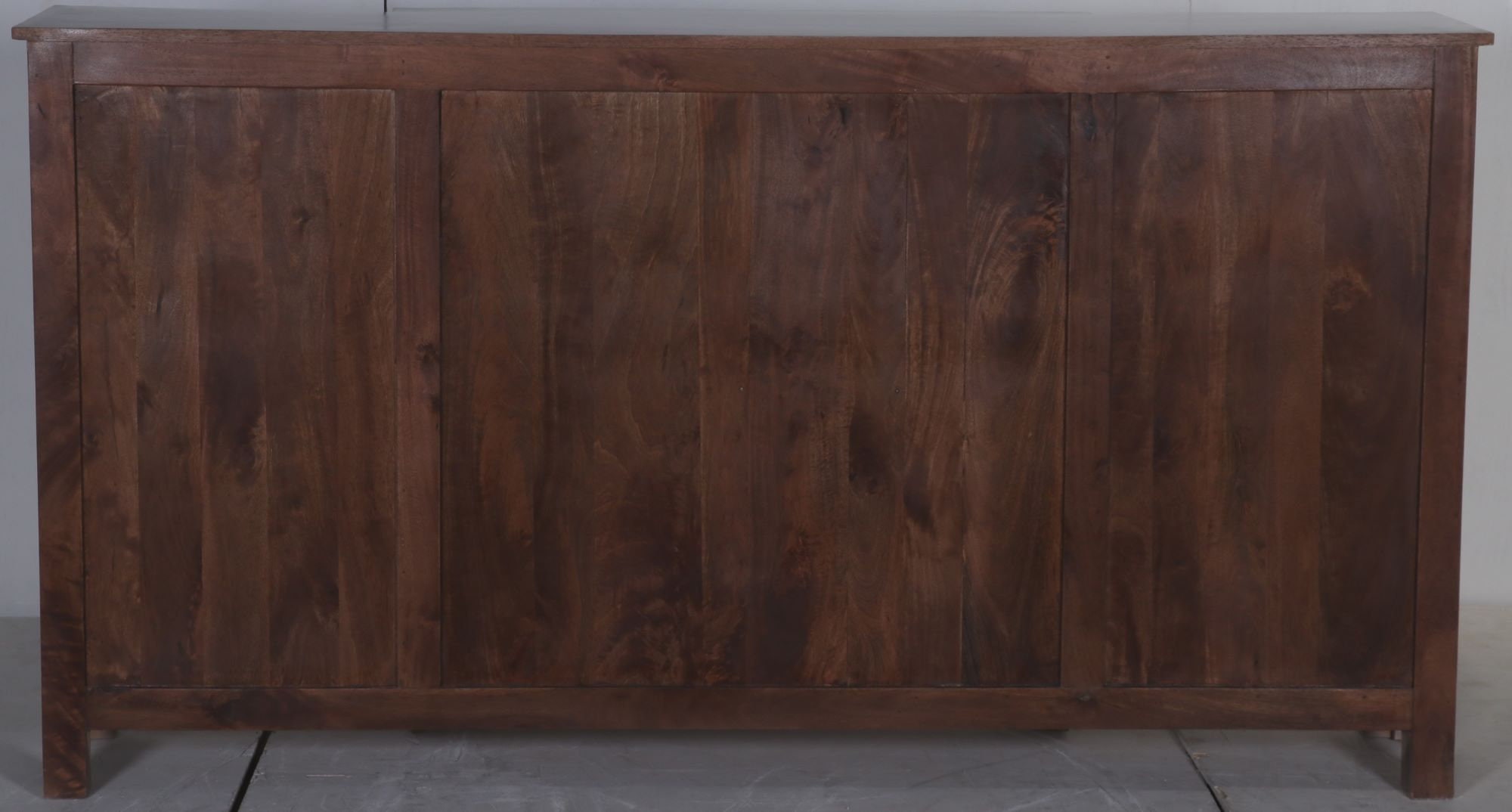 Coastal Hand Carved Solid Wood Glass Door Tall Entryway Credenza ...