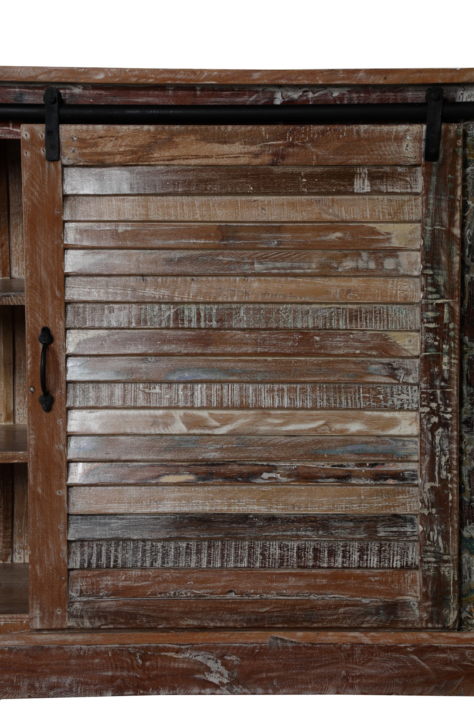 Rustic Farmhouse Sideboard With Sliding Doors - Etsy