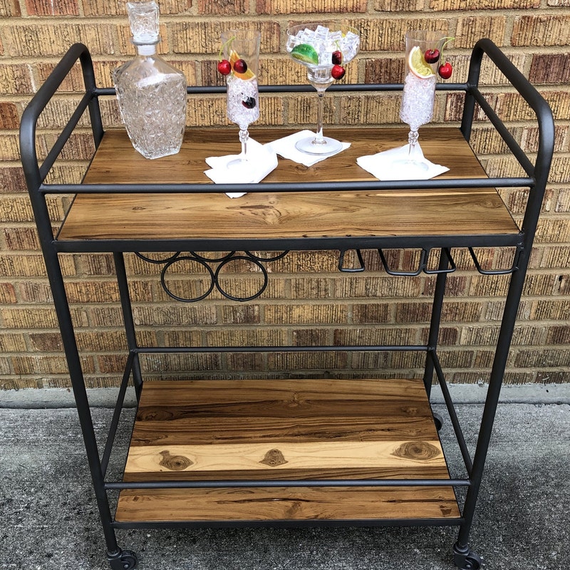 Rustic Bar Cart - Etsy