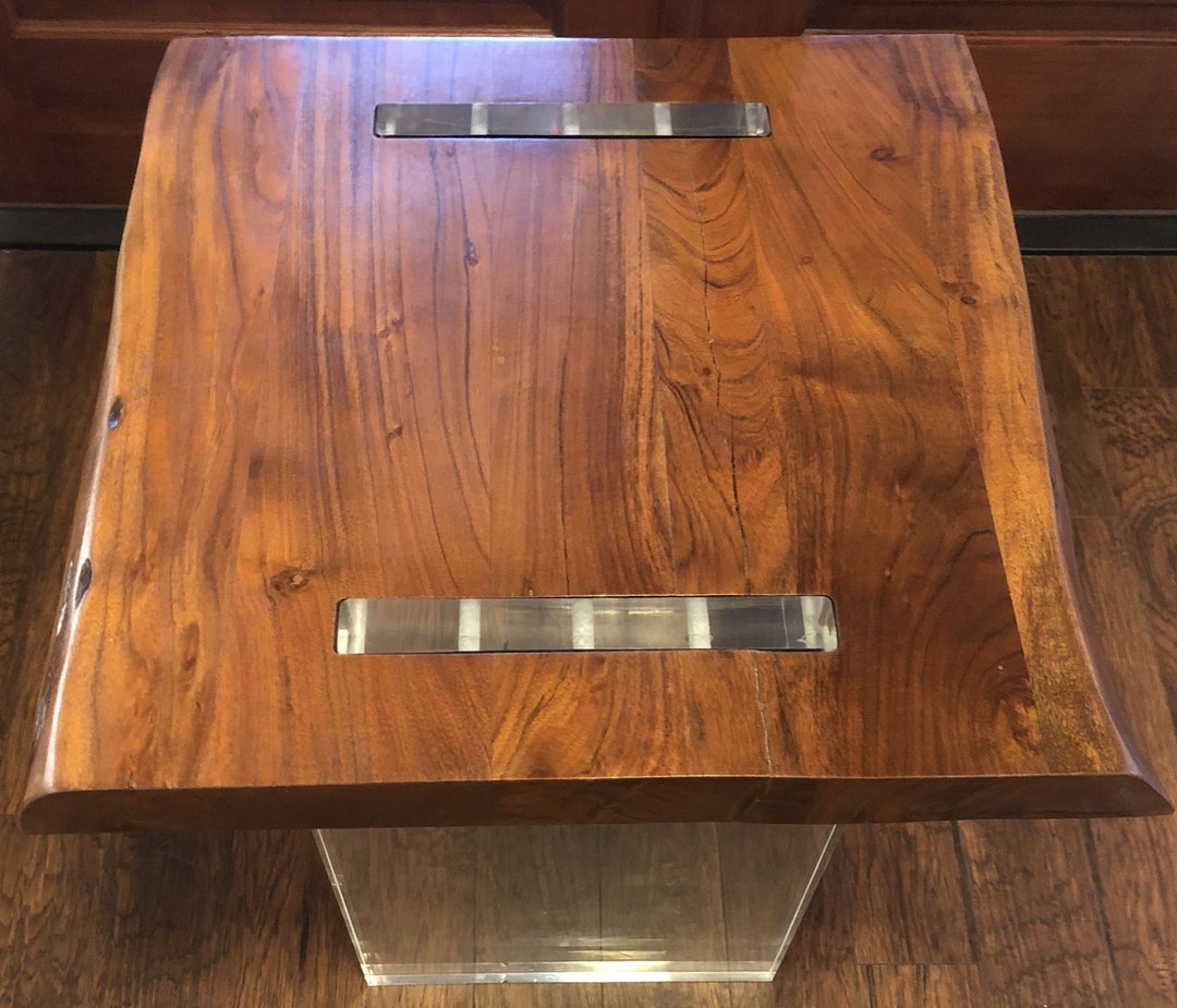 Live Edge Rustic Modern Floating End Table Bedside Bedroom Living Room ...