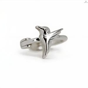 18G Hummingbird Cartilage Hoop Earring: Sterling Silver Helix Tragus ...