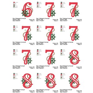 36 Types Maritime Alphabet Letters & Numbers Embroidery Designs – 7 ...