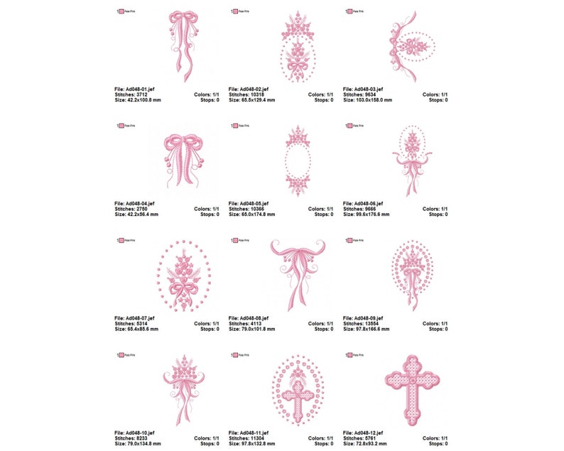 28 Handloom Machine Embroidery Design Instant Download - Etsy