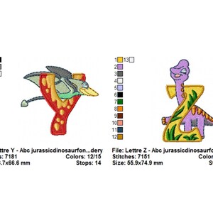 26 Types ABCD Dinosaur Alphabet Machine Embroidery Designs - Alphabets ...