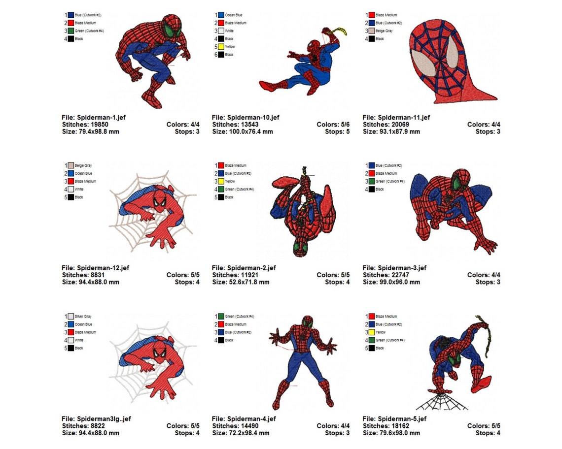Spider-man Machine Embroidery Design,instant Download - Etsy