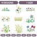 10 Design Vintage Flower Line Work Machine Embroidery Designs 3 Sizes ...
