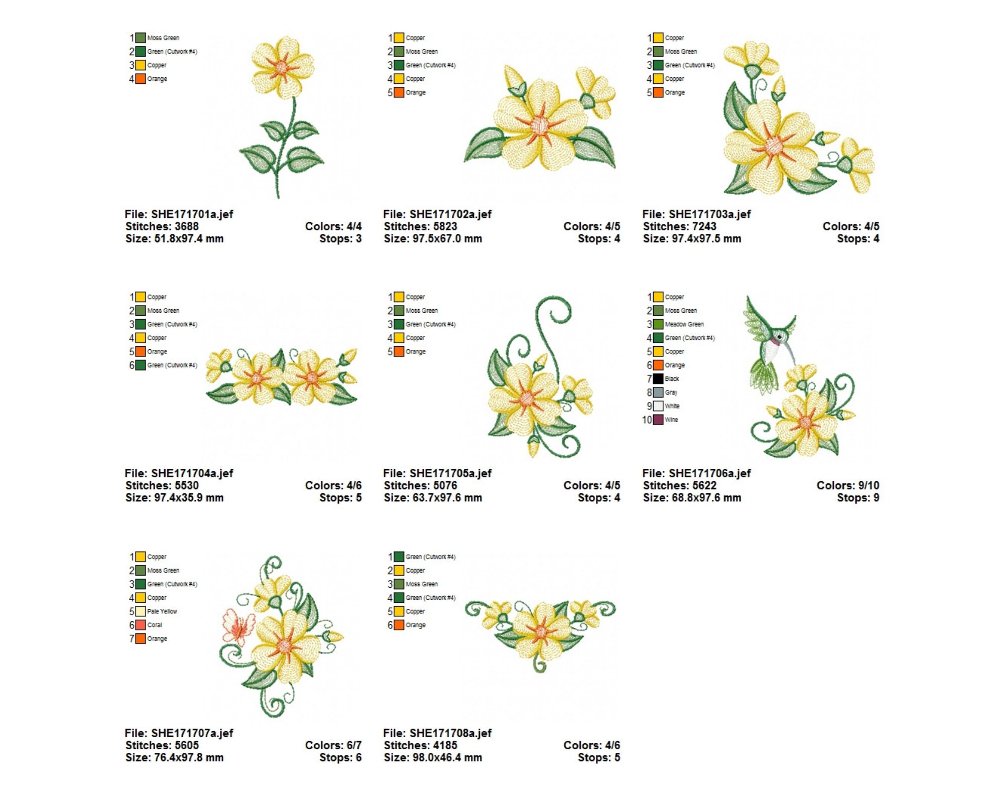 Flowers Machine Embroidery Design,instant Download - Etsy