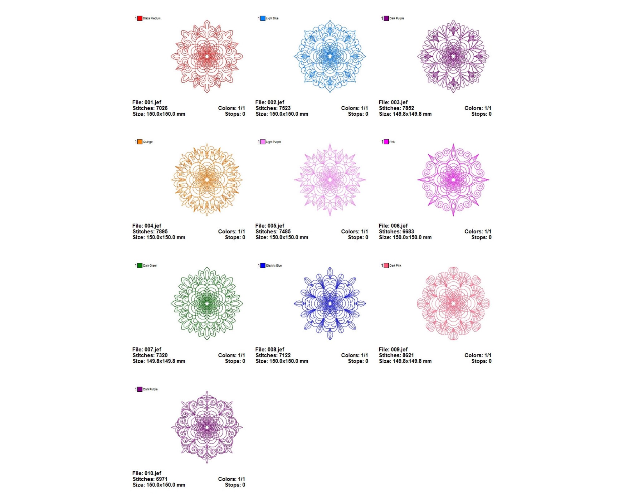 Mandala Machine Embroidery Design,instant Download - Etsy