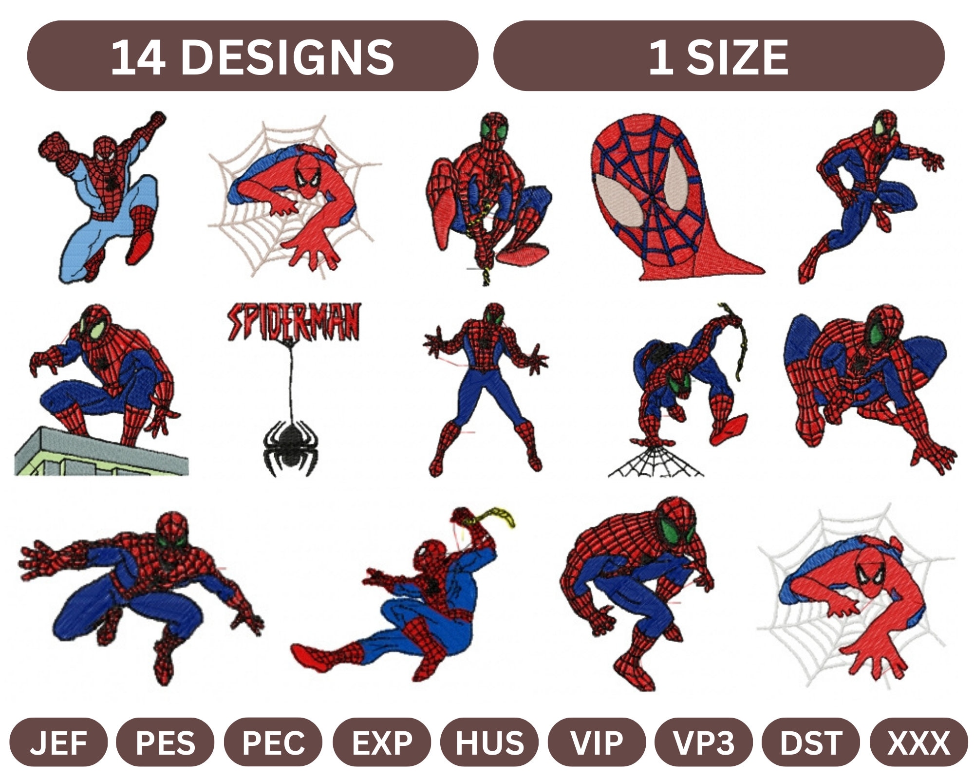 Spider-man Machine Embroidery Designinstant Download - Etsy
