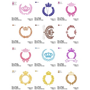 Crown Frames Machine Embroidery Design,instant Download - Etsy