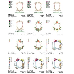 Frame Embroidery Design, Machine Embroidery Pattern, Instant Download ...