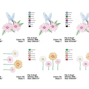 10 Design - Vintage Flower Line Work Machine Embroidery Designs – 3 ...