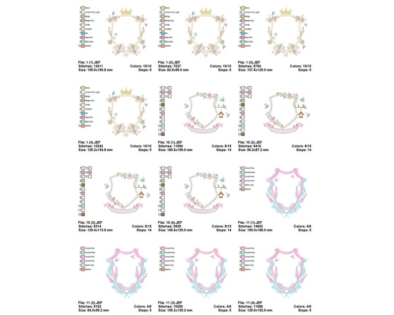 Frame Embroidery Design Machine Embroidery Pattern Instant - Etsy