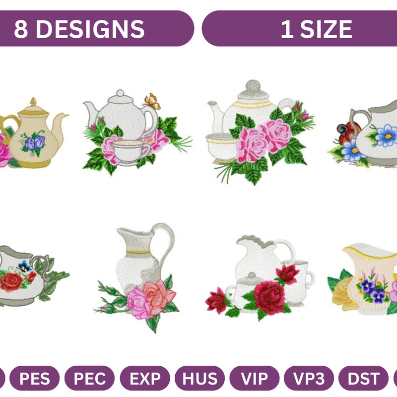 Teapot Applique Design - Etsy