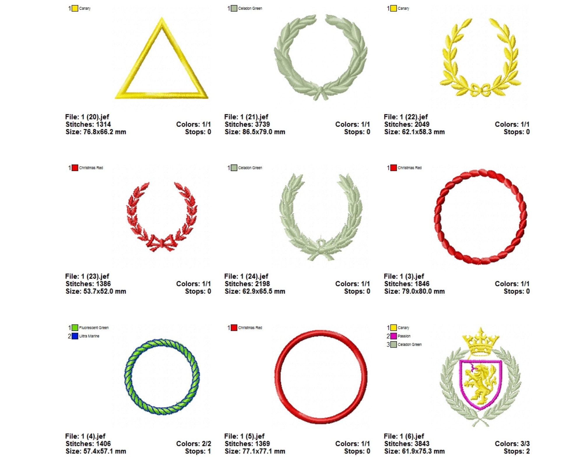 24 Embroidery Badge Elements Embroidery Designs for 4x4 Hoop - Etsy