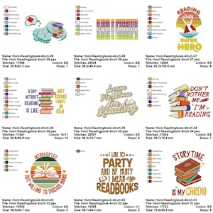 27 - Type Book Themed Embroidery Design, Digital Machine Pattern, 3 ...