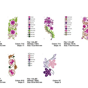 17 Design - Dashing Flower Border Machine Embroidery Design – 1 Sizes ...