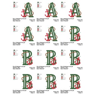36 Types Maritime Alphabet Letters & Numbers Embroidery Designs – 7 ...