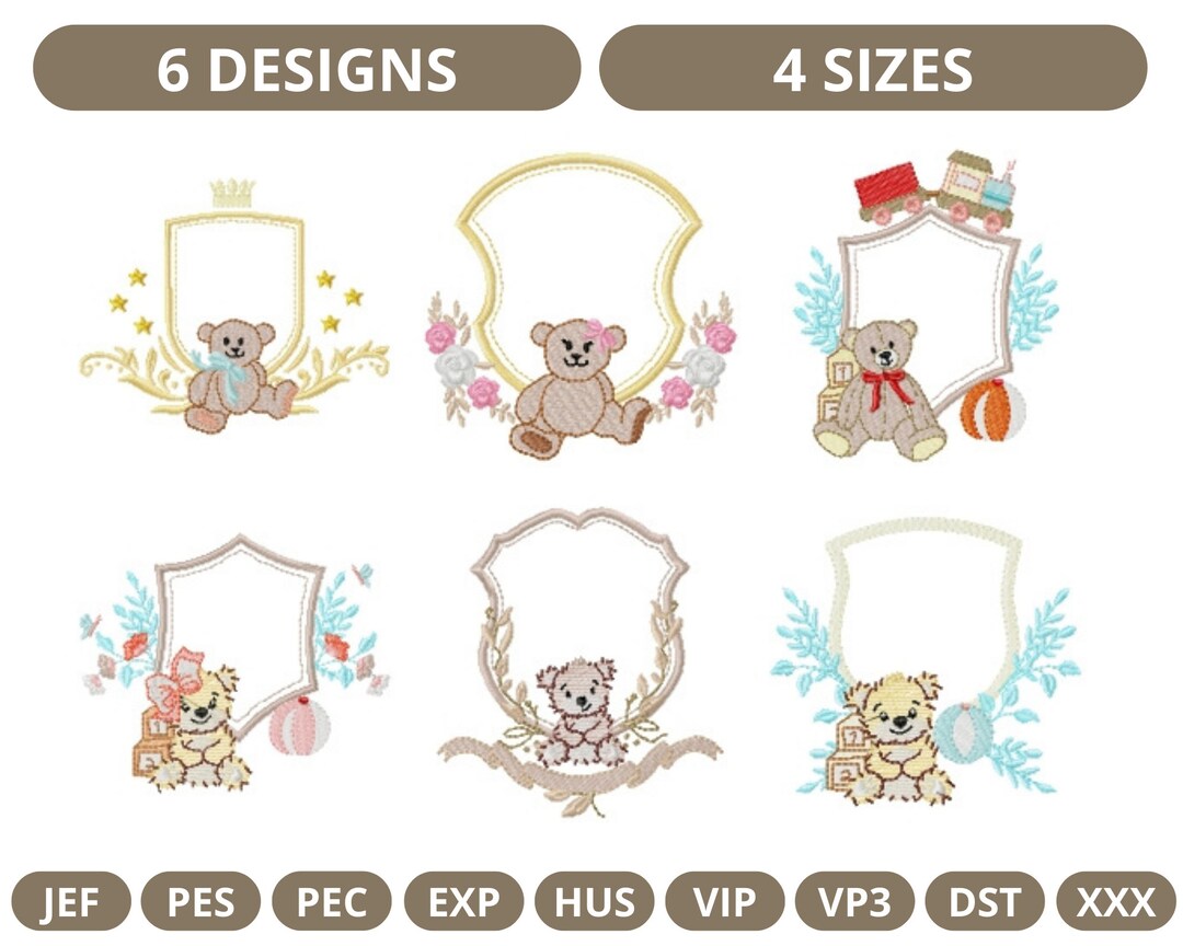 Frame With Kids Toys Machine Embroidery Design - Etsy