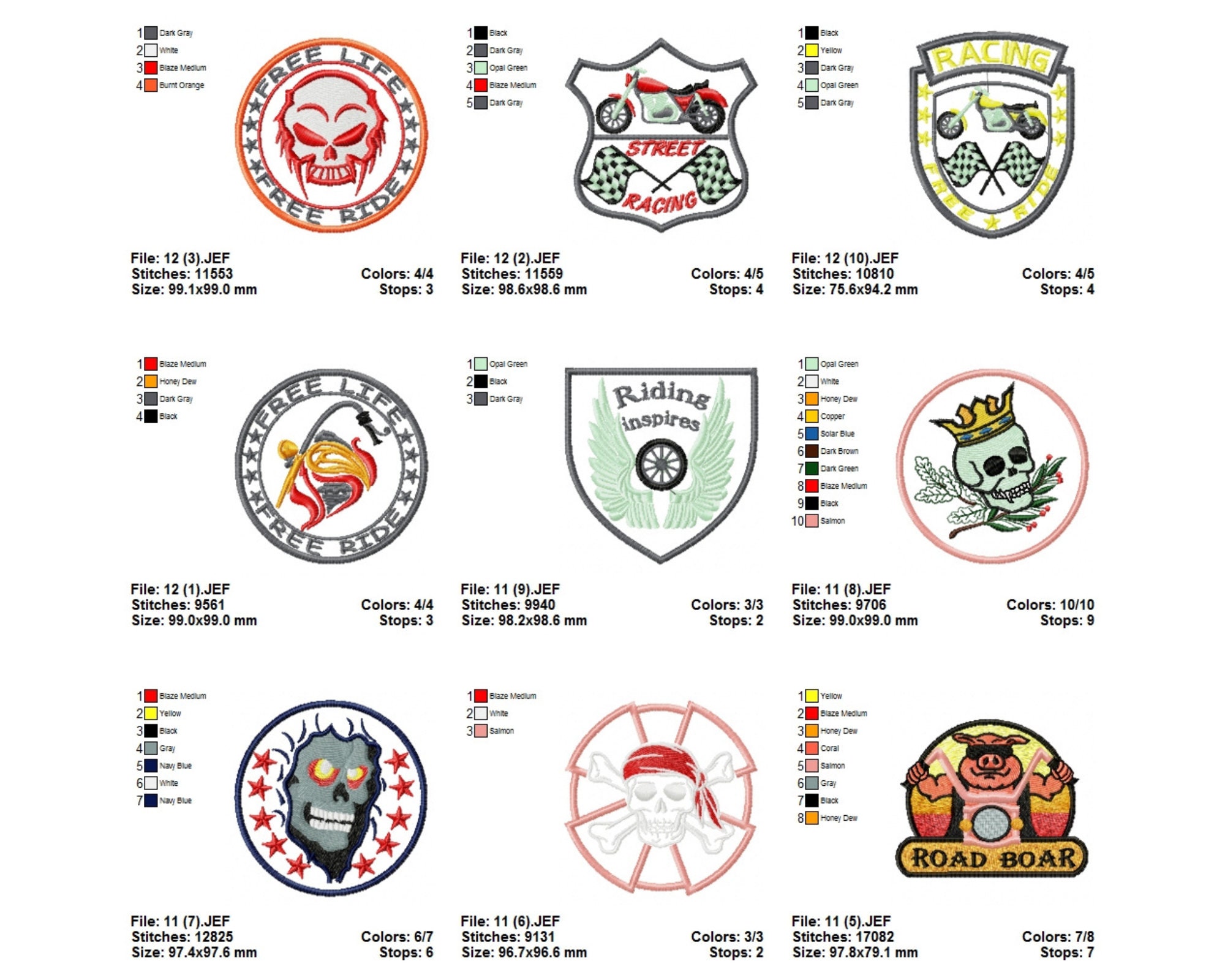 Biker Patch Machine Embroidery Design,instant Download - Etsy