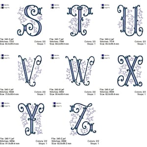 Royal Alphabet Embroidery Design Font, Instant Download - Etsy