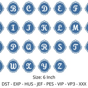 9 Embossed Embroidery Font Designs Bundle, 1 Size, 8 Formats, Instant ...