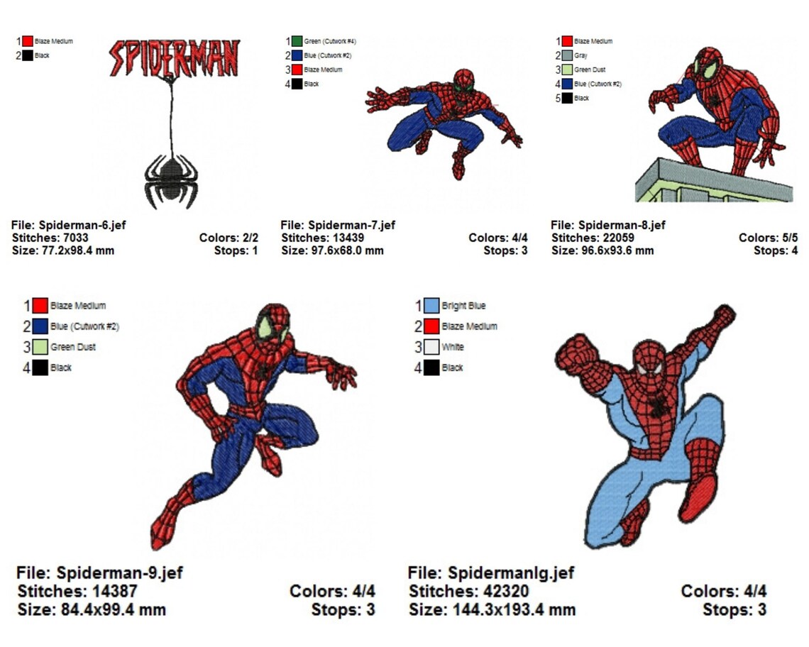 Spider-man Machine Embroidery Designinstant Download - Etsy