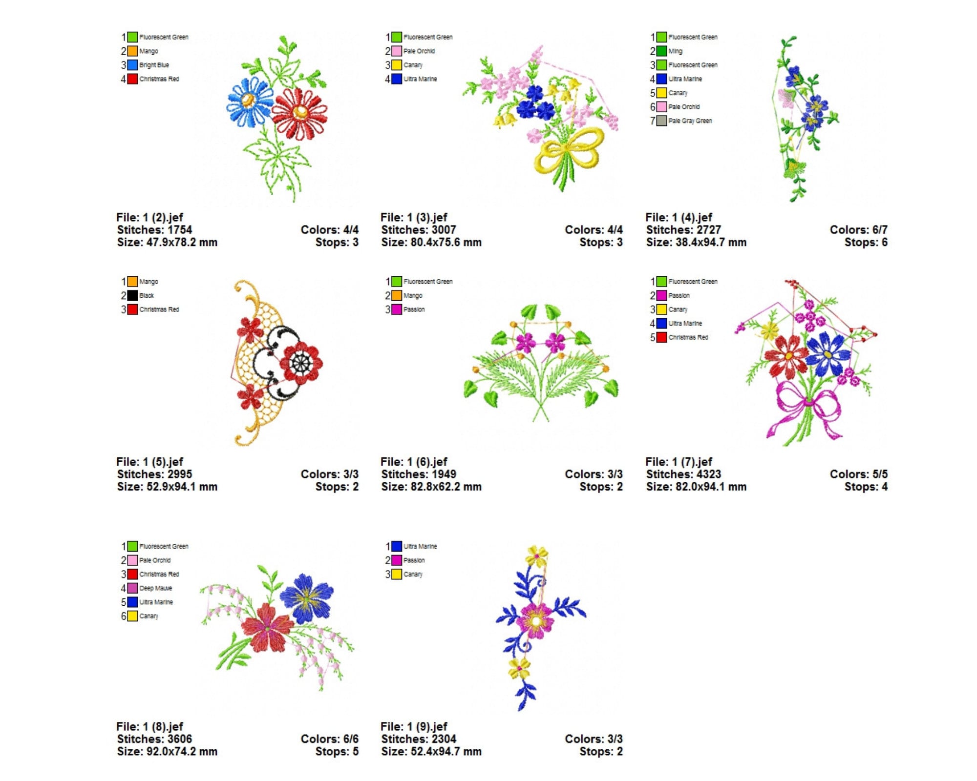 17 Floral Designs for Hanky Towel and Home Decor Embroidery - Etsy