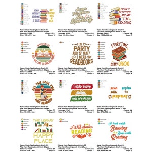 27 - Type Book Themed Embroidery Design, Digital Machine Pattern, 3 ...