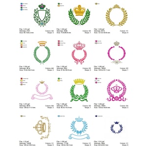 Crown Frames Machine Embroidery Design,instant Download - Etsy