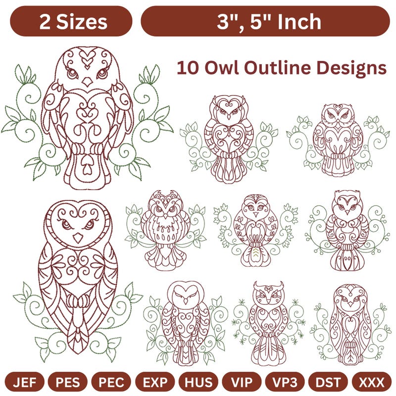 Owl Forest Embroidery - Etsy