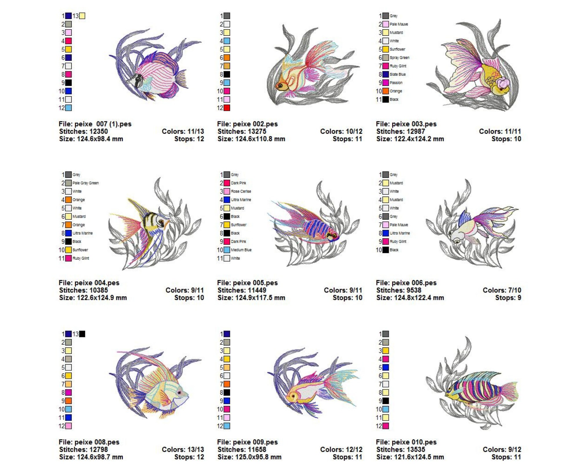 Fish Machine Embroidery Design,instant Download - Etsy