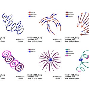 30 Types of Decorative Elements , Machine Embroidery Designs – 1 Sizes ...