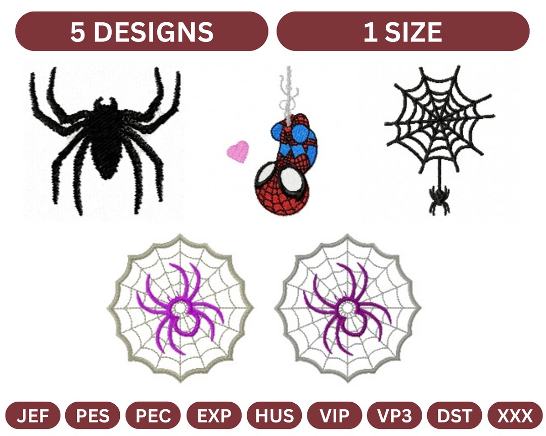 Spider Machine Embroidery Design,instant Download - Etsy