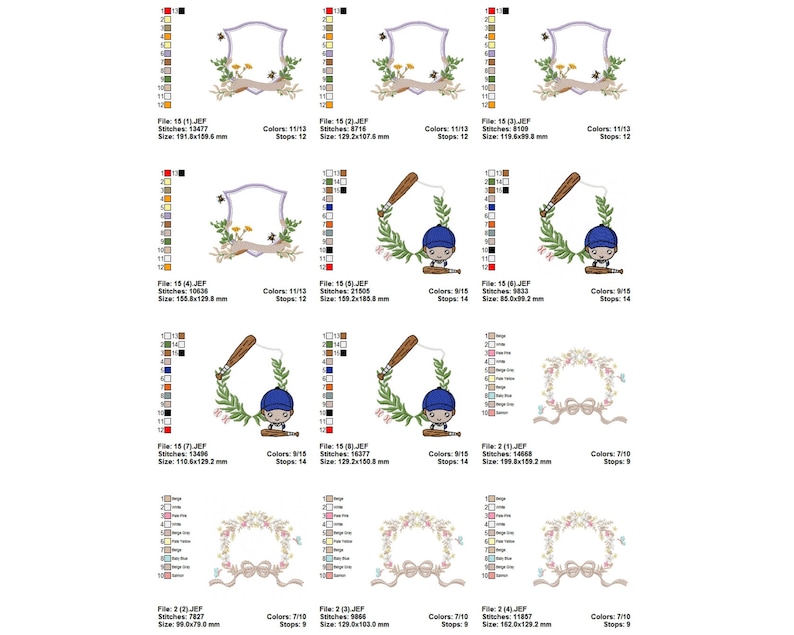 Frame Embroidery Design Machine Embroidery Pattern Instant - Etsy