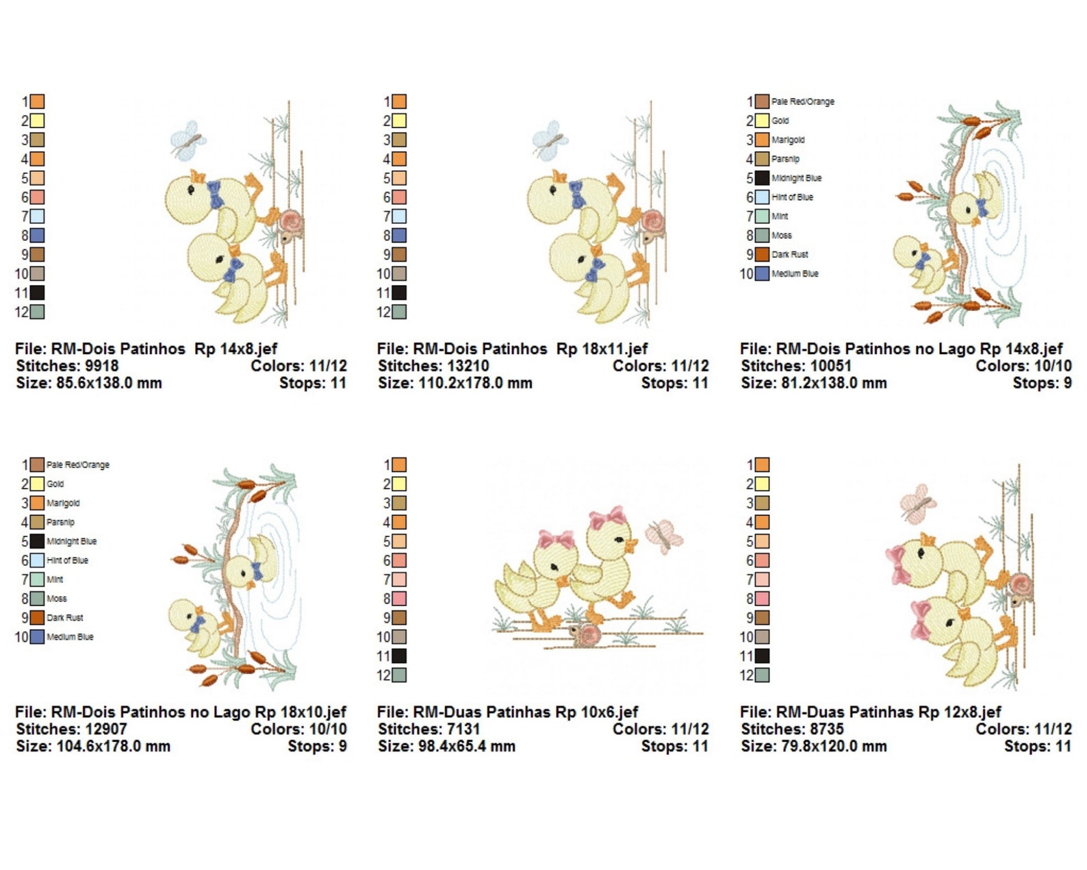 Little Duck Machine Embroidery Pattern, Bird Embroidery Design, Instant ...