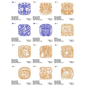 24 Type - Ancient Mayan Art Machine Embroidery Design , Art Design ...